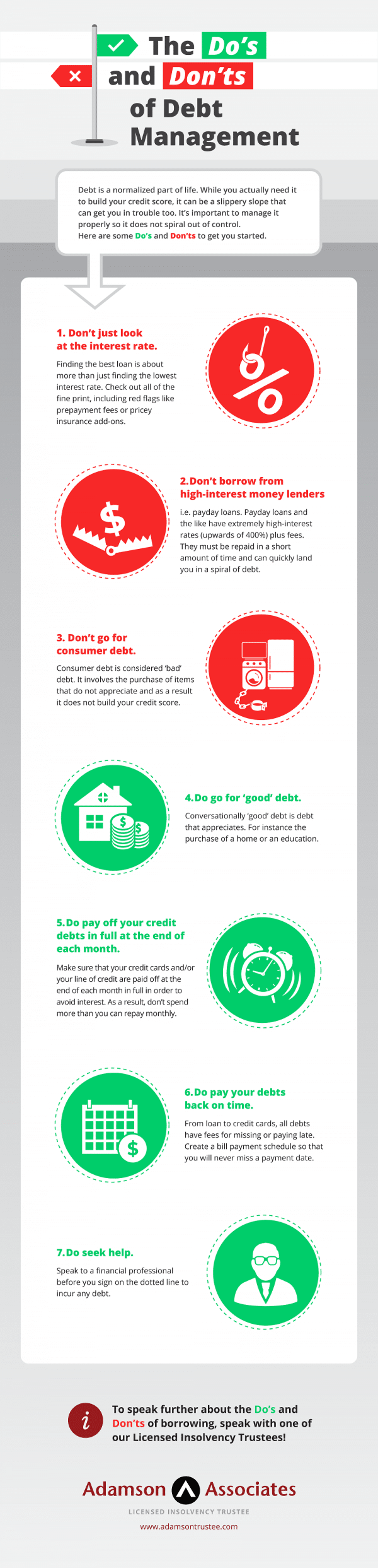 Learn to Manage Debt With the Dos and Don'ts of Debt Management